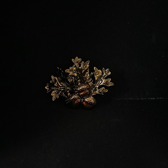 Avon | Jewelry | Avon Acorn Enamel Cluster Lapel Pin With Butterfly ...